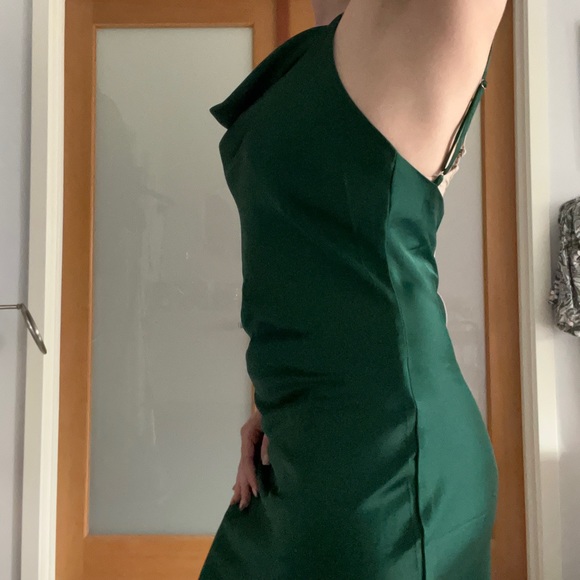 Petal & Pup | Dresses | Emerald Satin Dress | Poshmark